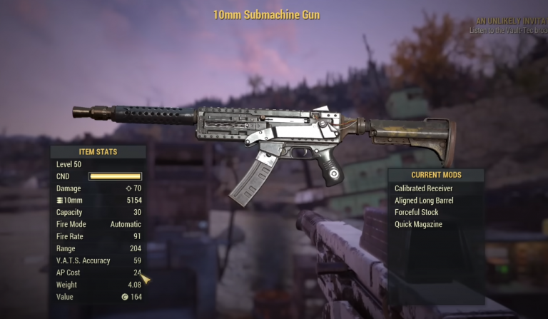 Fallout 76 Update: New 10mm SMG Detailed Explanation and Combat ...